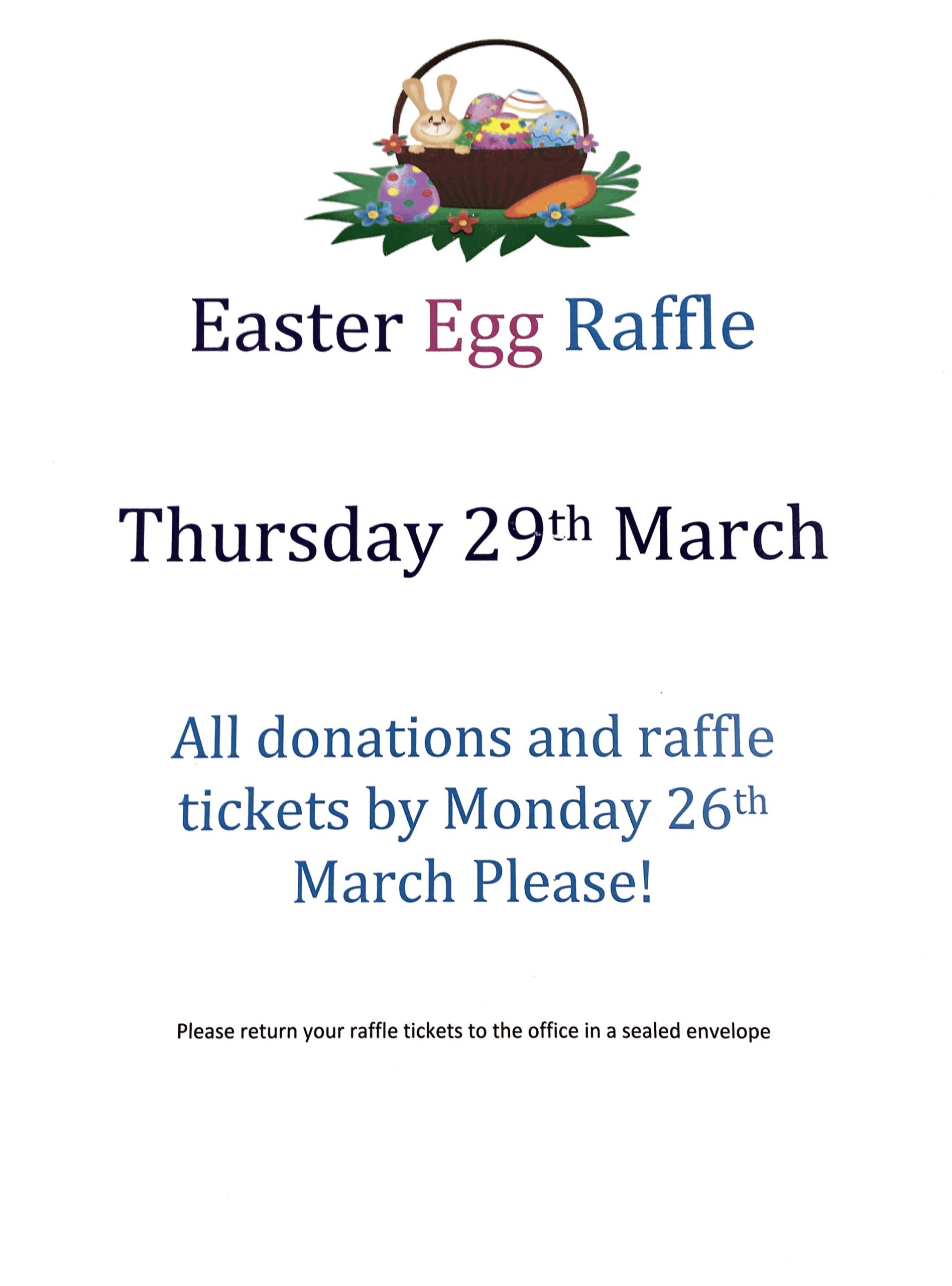 Easter Egg Raffle - Thursday 29th March 2018 - Ben Rhydding Primary School