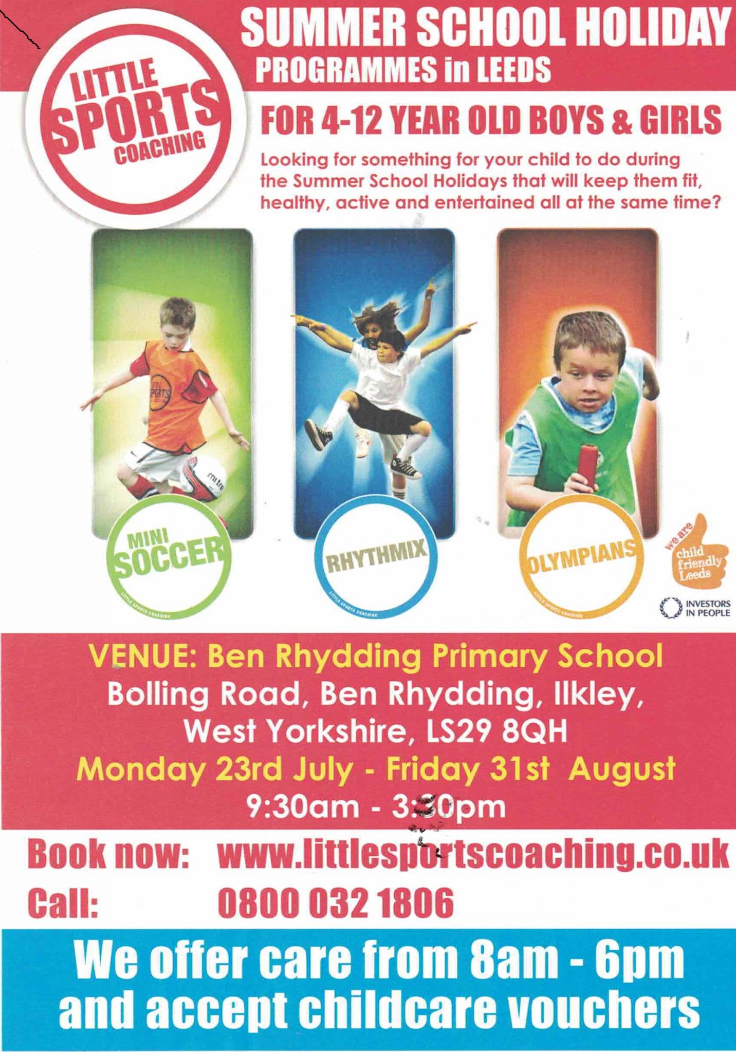 Little Sports Coaching Holiday Club - Ben Rhydding Primary School